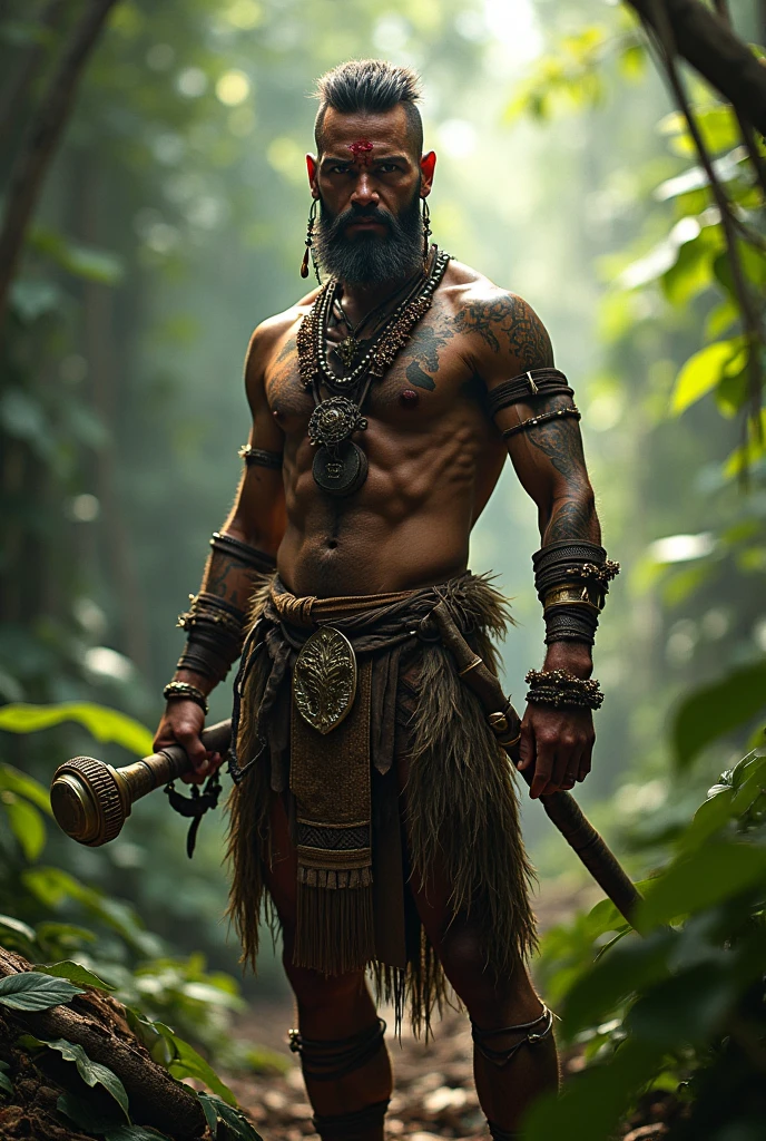 Iban man standing - SeaArt AI