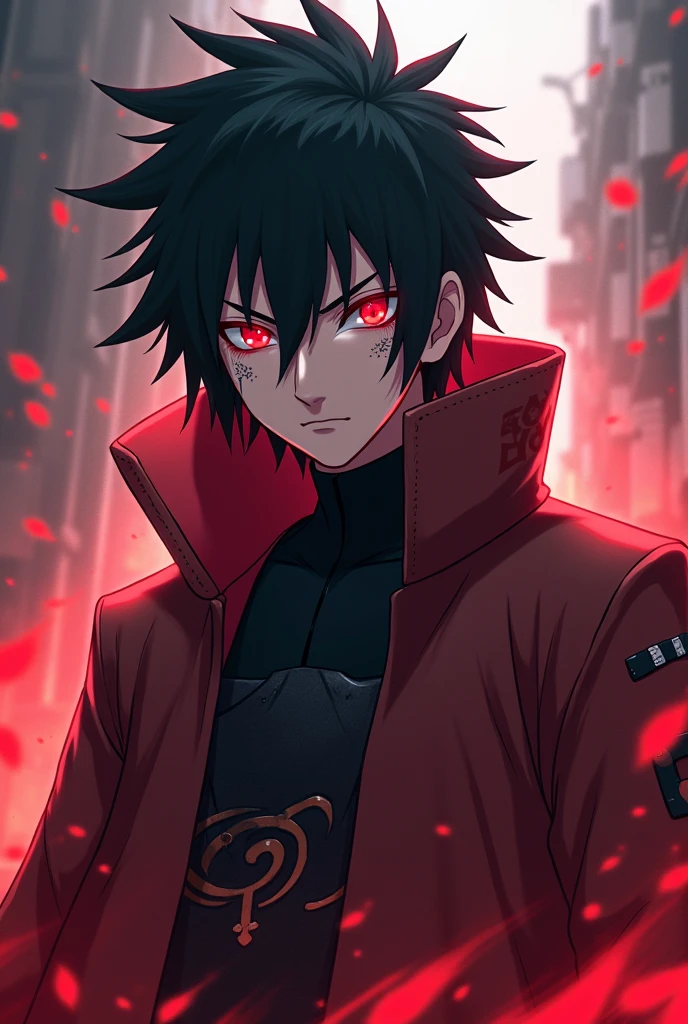 Akihiro has black hair with reddish reflections , stamps inherited from ...