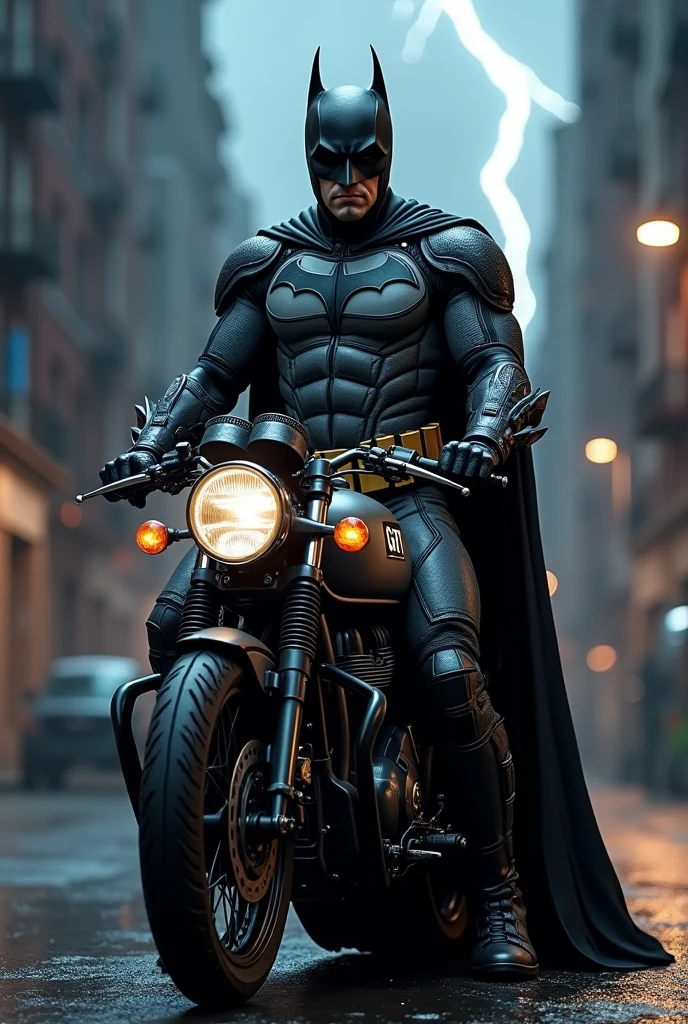 Batman with Gt 650 Royal Enfield - SeaArt AI