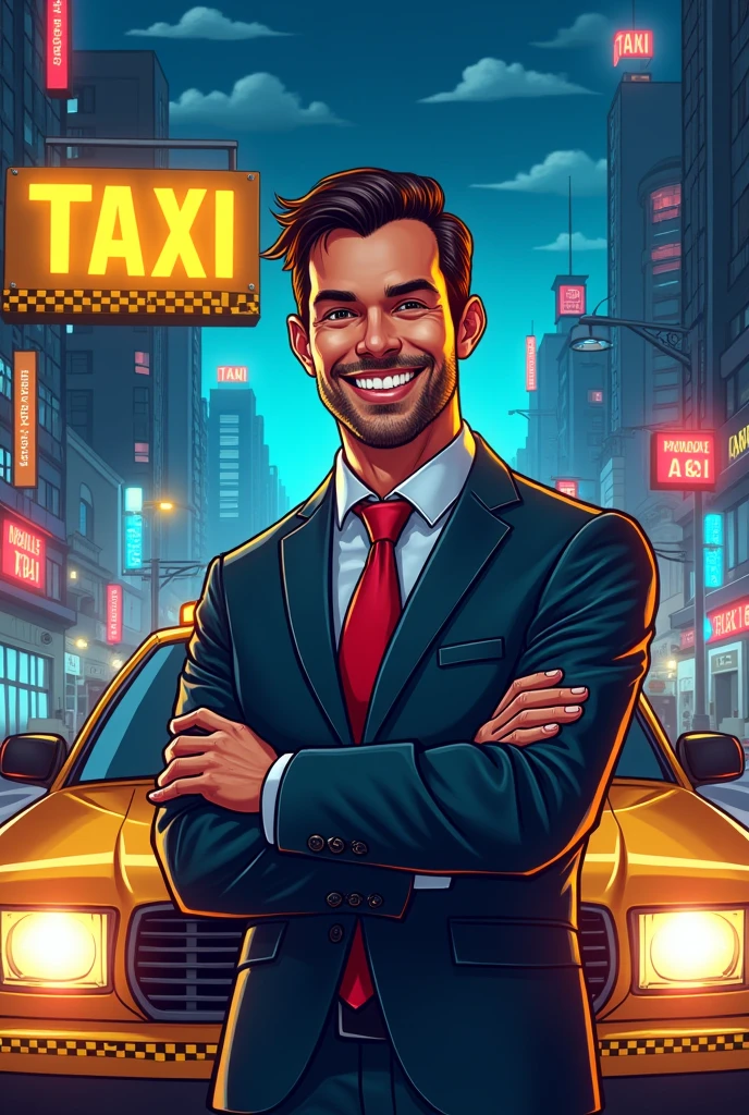 Rafael taxi advertising card - SeaArt AI