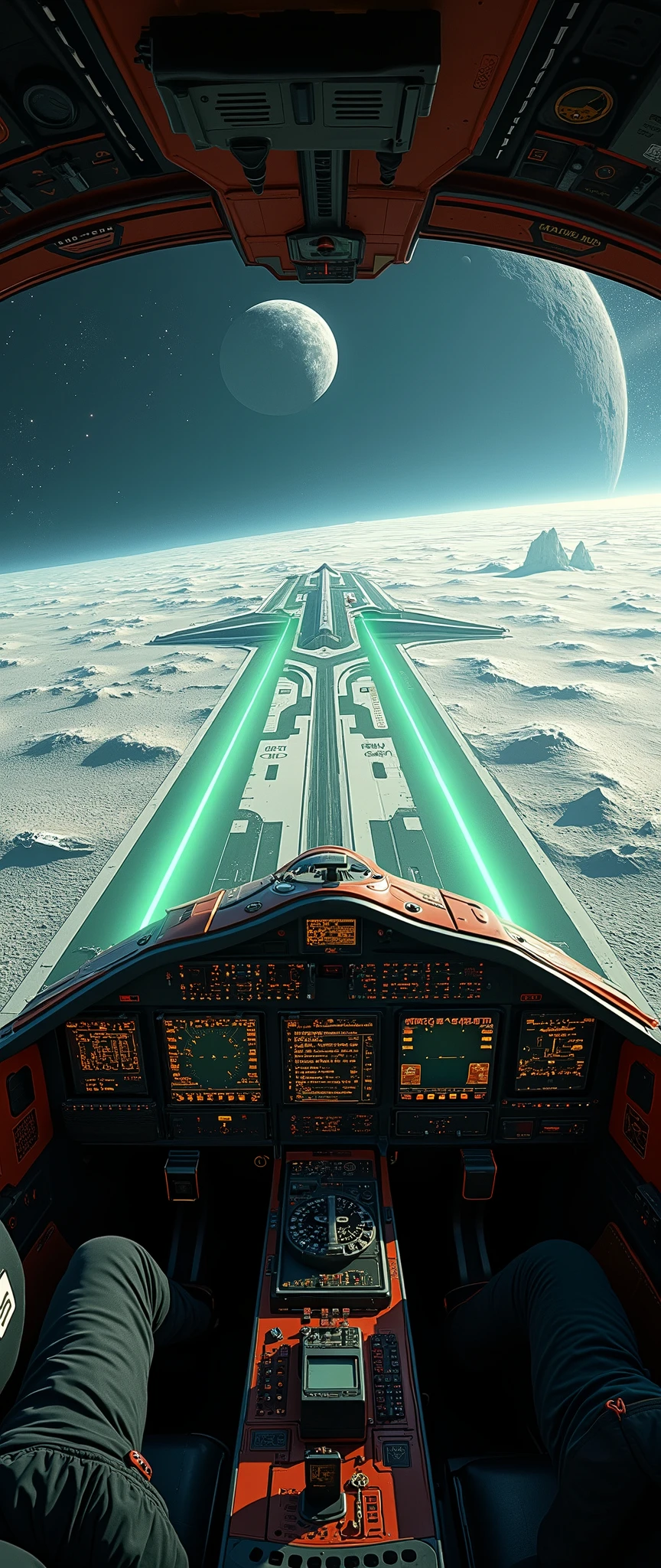 Arafed view of a plane cockpit with a view of the earth - SeaArt AI