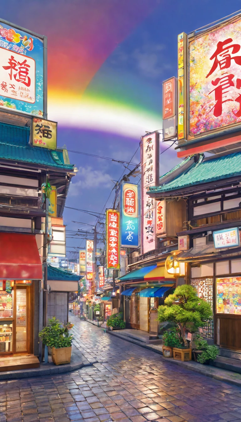 Rainbow、Rainbow street scene、 Showa Streetscapes, Nostalgic Japan ...