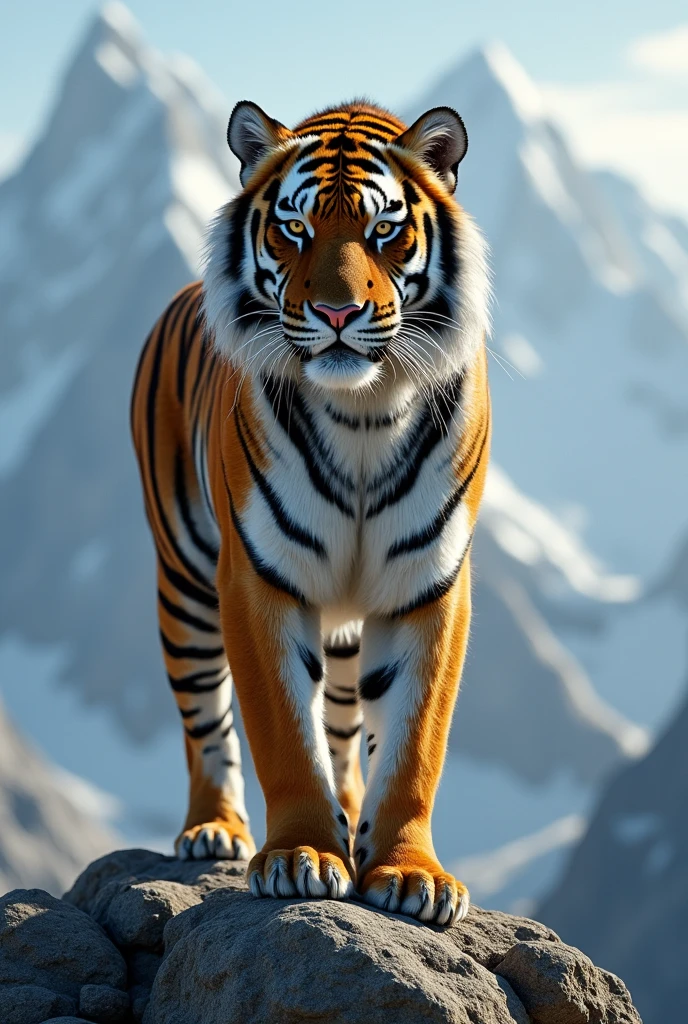 high definition , HD model, tiger, Mountains, close-up , crown - SeaArt AI