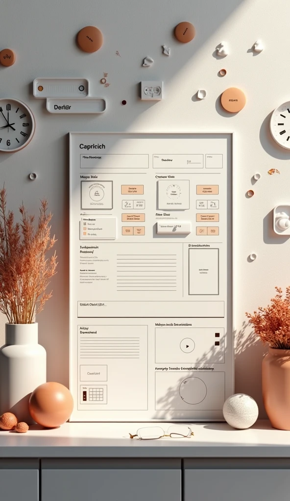 "A planner or board with outlined goals , symbolizing the discipline of ...