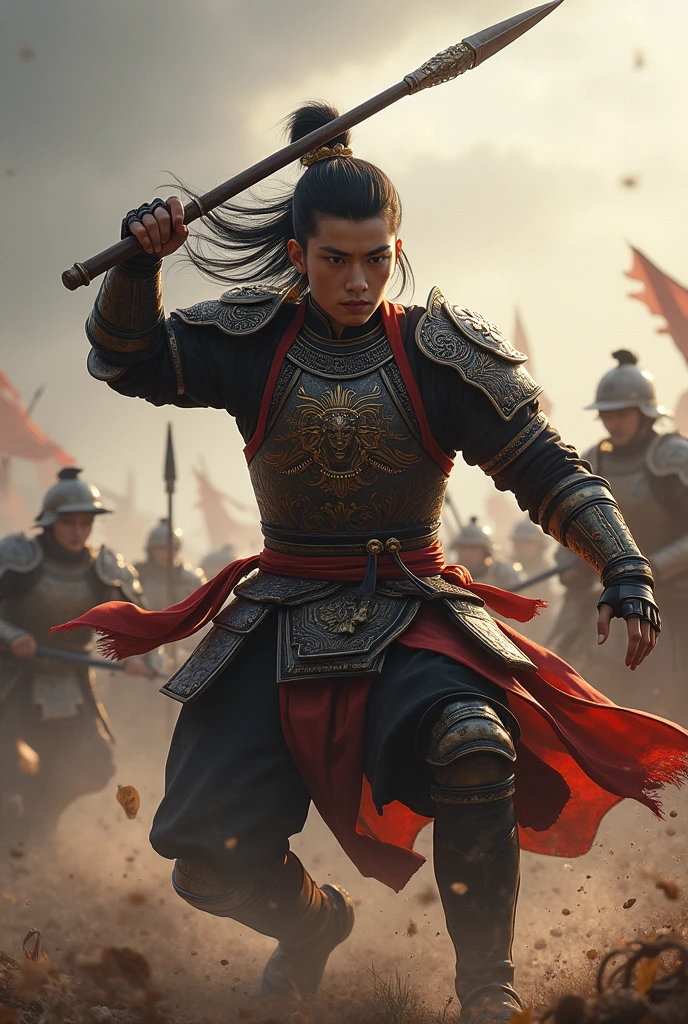 Three Kingdoms Period , A strong young man,Huang Tsuen ,woman - SeaArt AI