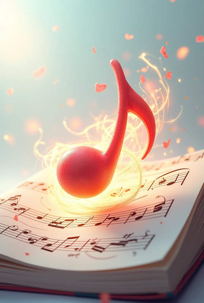 The appearance of a musical note coming out of a sheet music - SeaArt AI