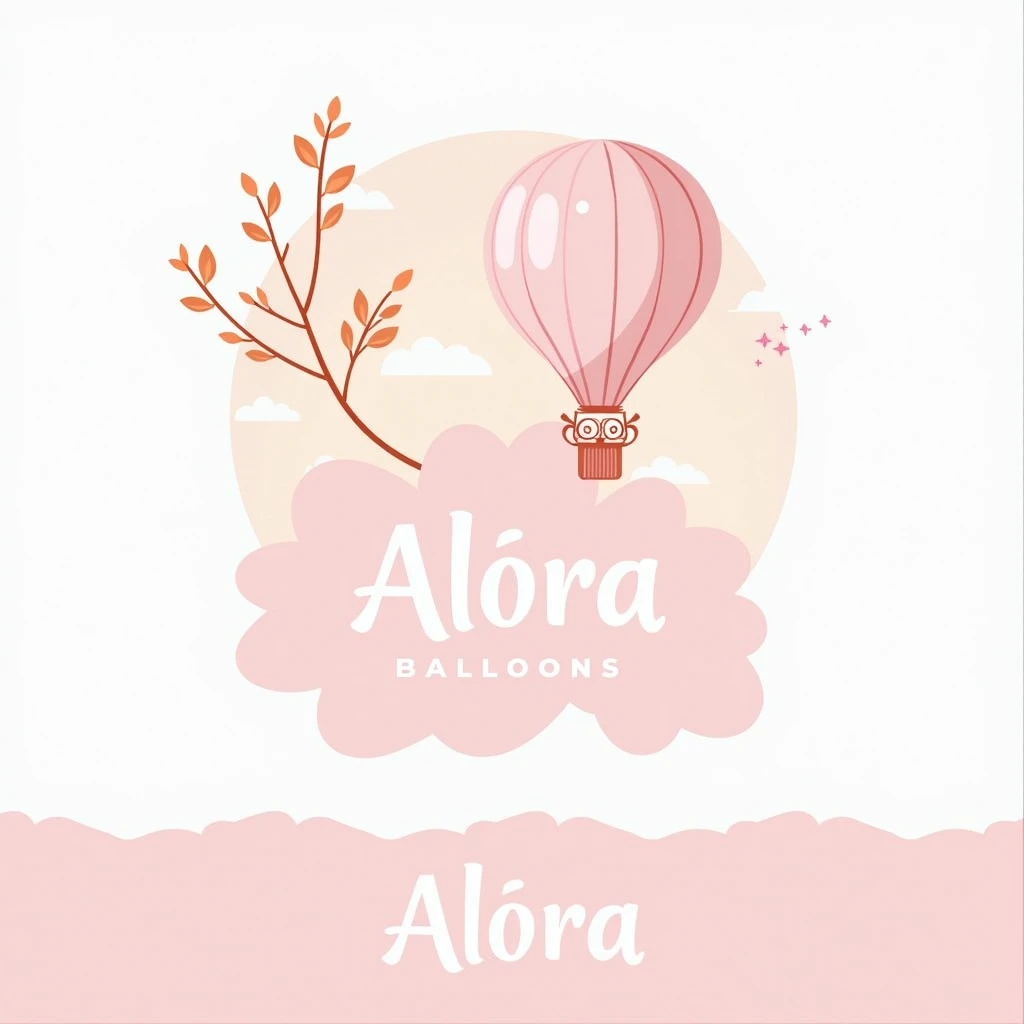 Make the logo of my balloon business called Alora Balloons more ...