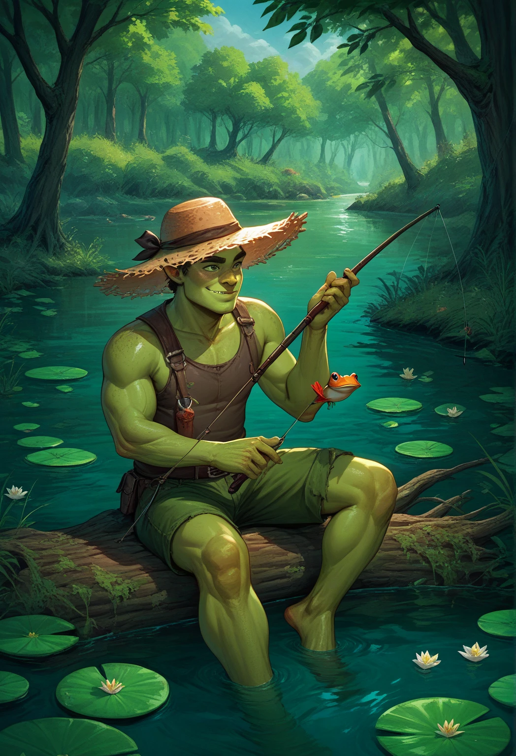 Score_9, score_8_up, score_7_up, solo, male focus,shrek, green skin ...