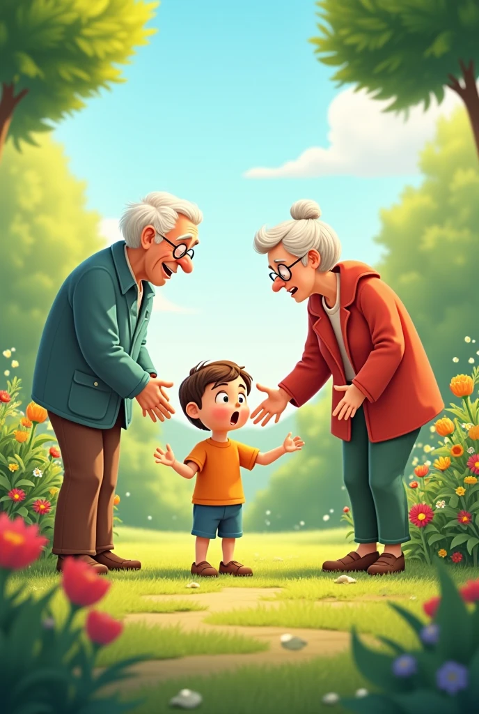One sunny day, Grandma said, “Leo, it’s time to help us in the garden ...