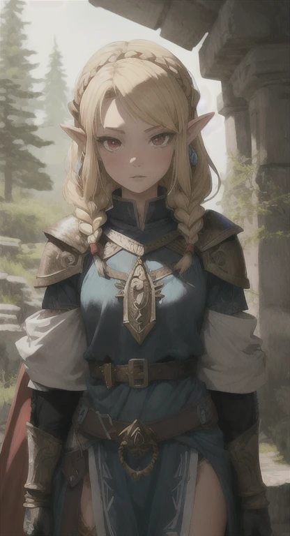 Ancient Hylian, Yggdrasil princess , Hylia, blonde, red eyes - SeaArt AI