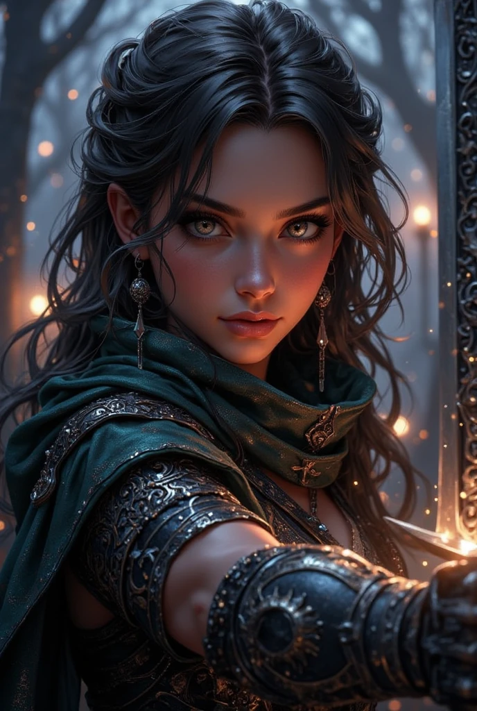 A girl with a sword, 1girl, beautiful detailed eyes, beautiful detailed ...