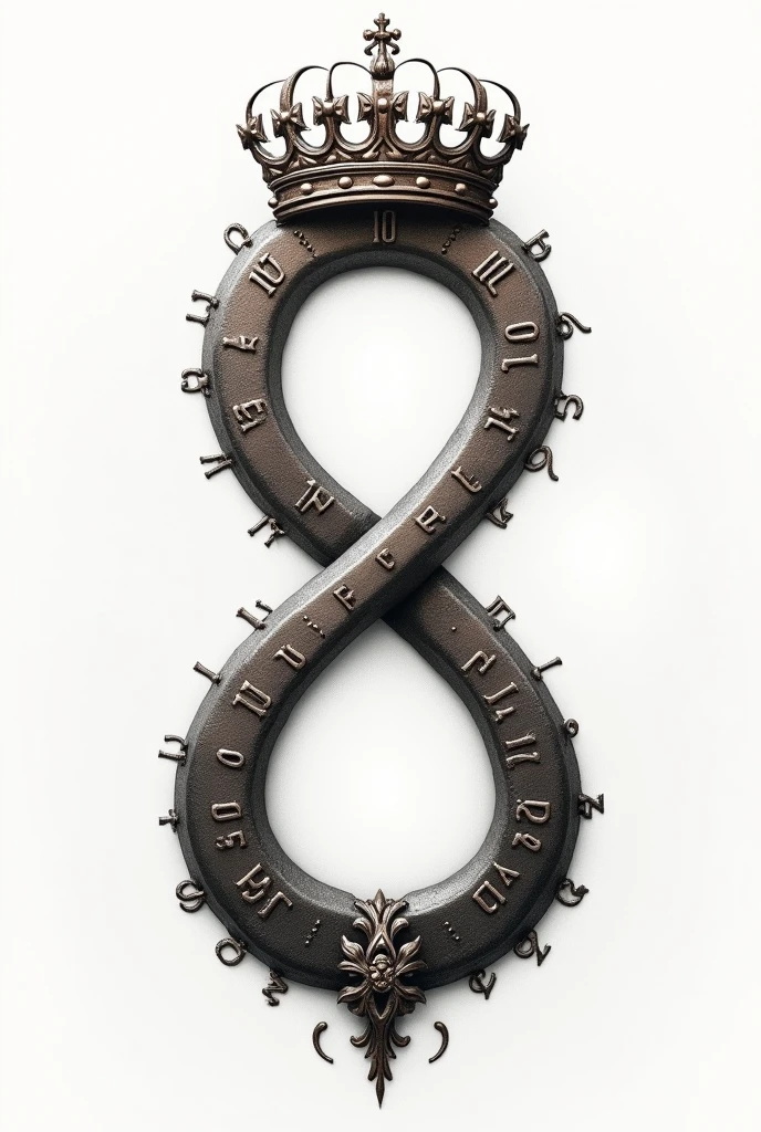 The infinity symbol hollowed out for a tattoo . The borders of the ...