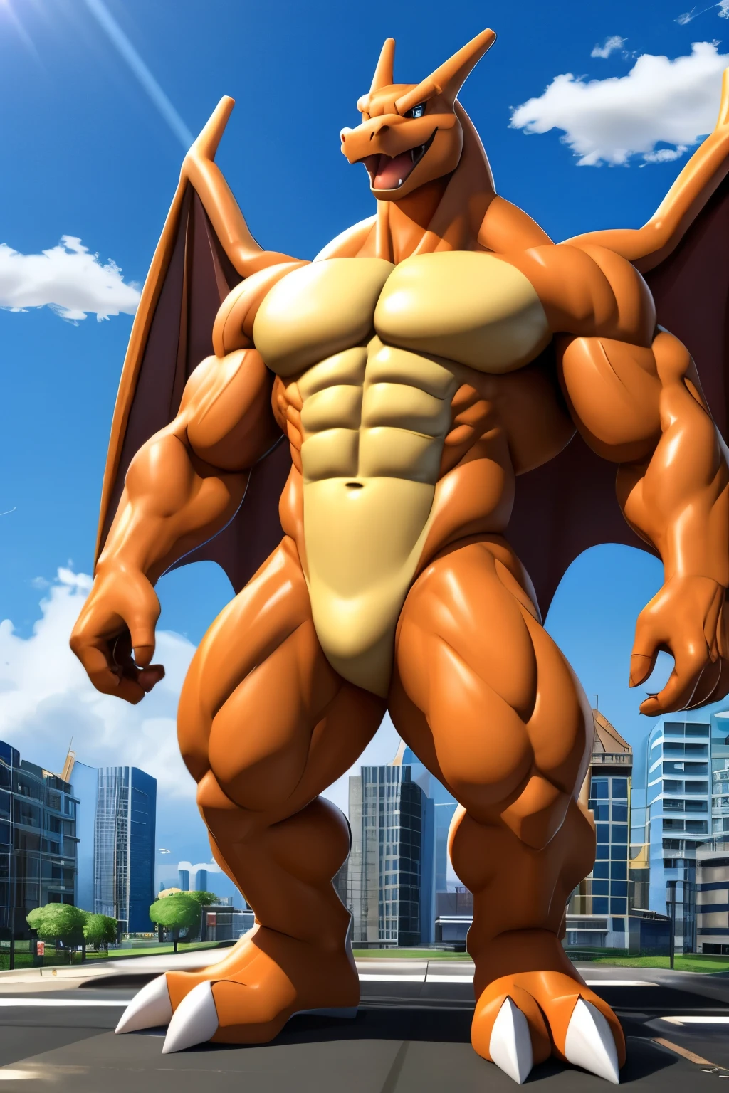 A close up of a cartoon character with a big body - SeaArt AI