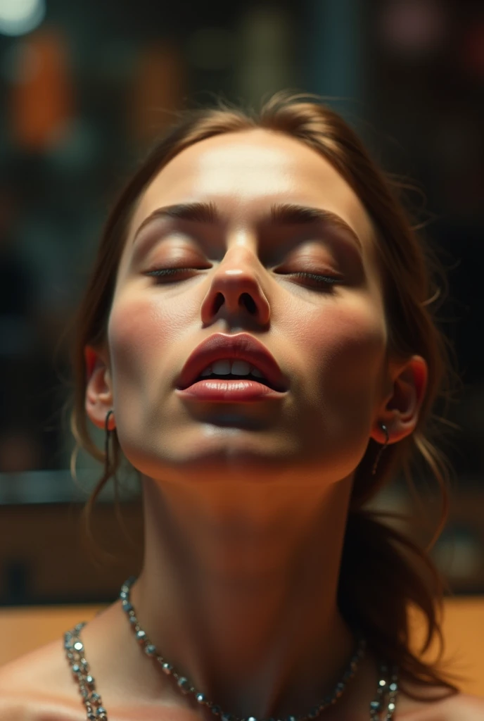 shows how much a beautiful real woman's head has been amputated - SeaArt AI