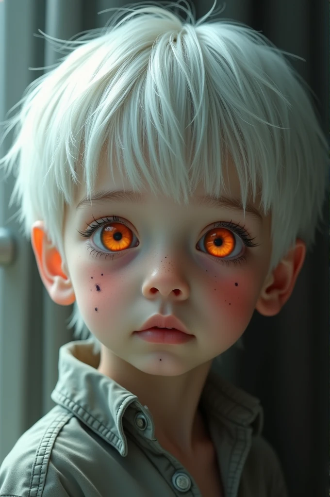 1 boy, 4K, (masterpiece:1), ********** with shiny white hair - SeaArt AI