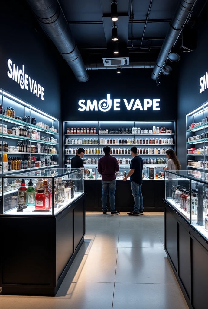 Create an image of an electric vaping store, called Smoke Vape - SeaArt AI