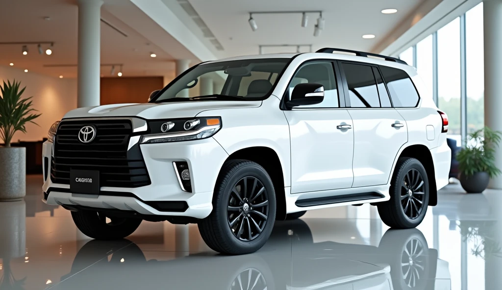 2025 Toyota Land cruser Lc 300 in showroom colour white - SeaArt AI