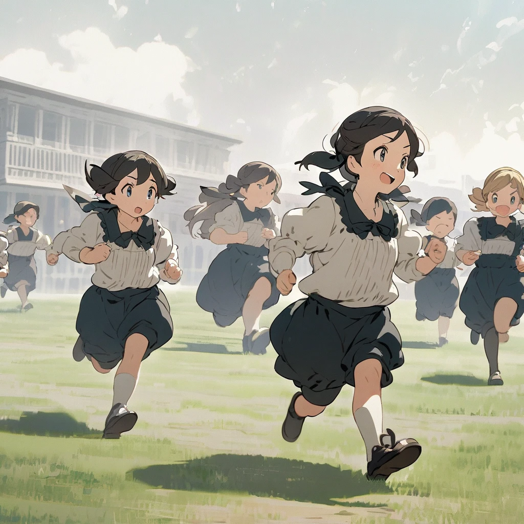 Bloomers Sisters Running - SeaArt AI