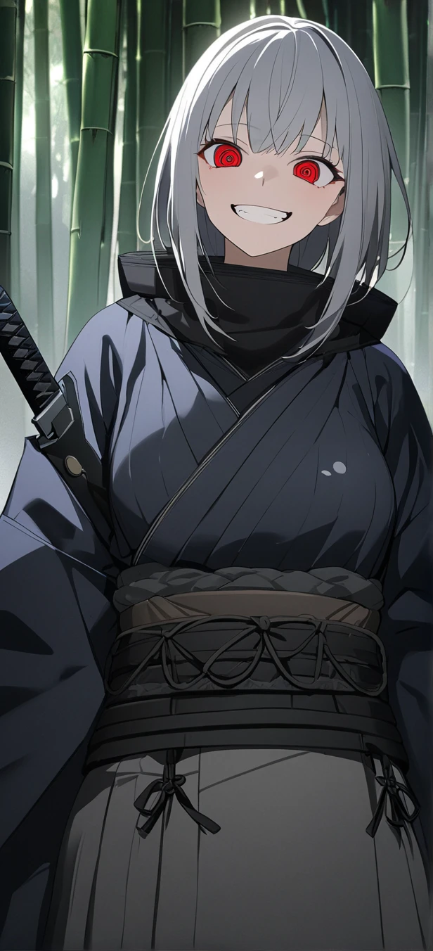 picture of a female samurai with a sword removed from the scabbard ...