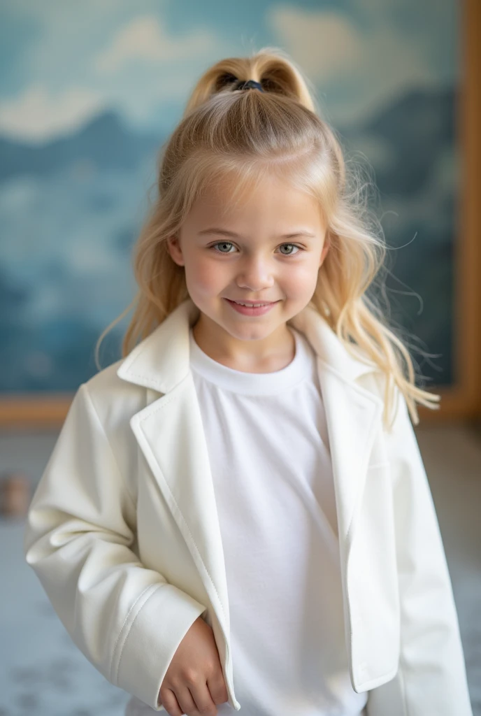 white t-shirt 、baby fashion model wearing white jacket、Baby Girl ...