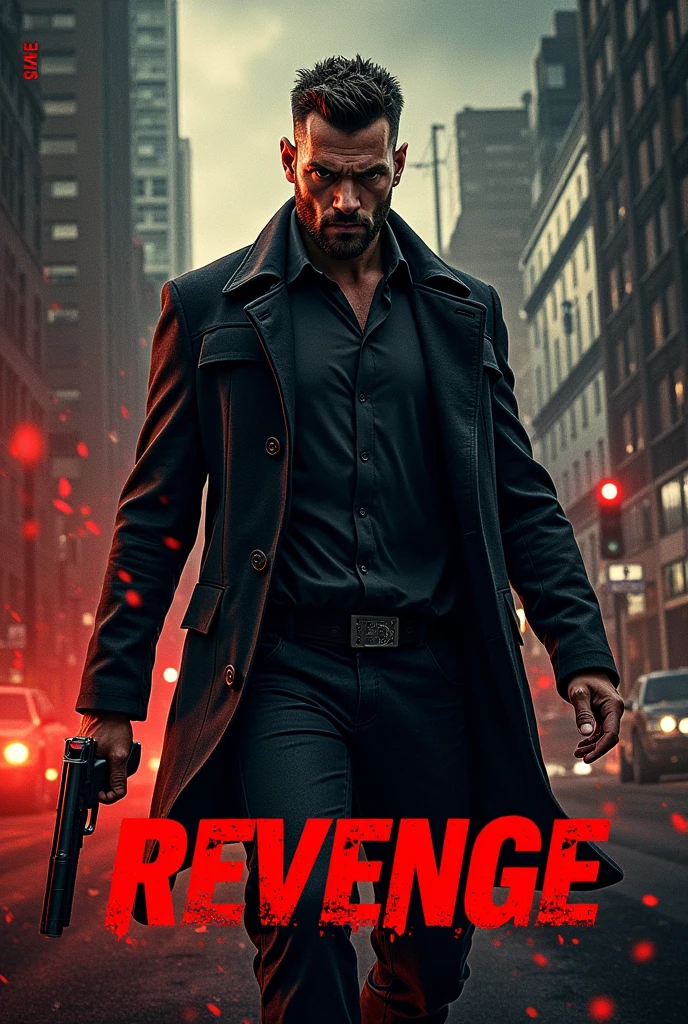 Poster of a fighting and action movie movie title Revenge - SeaArt AI