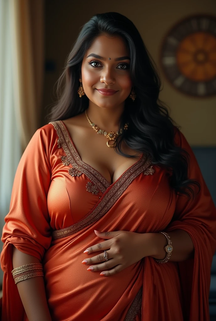 Big boobs ,Indian aunty ,satin salwar, Aishwarya rai - SeaArt AI