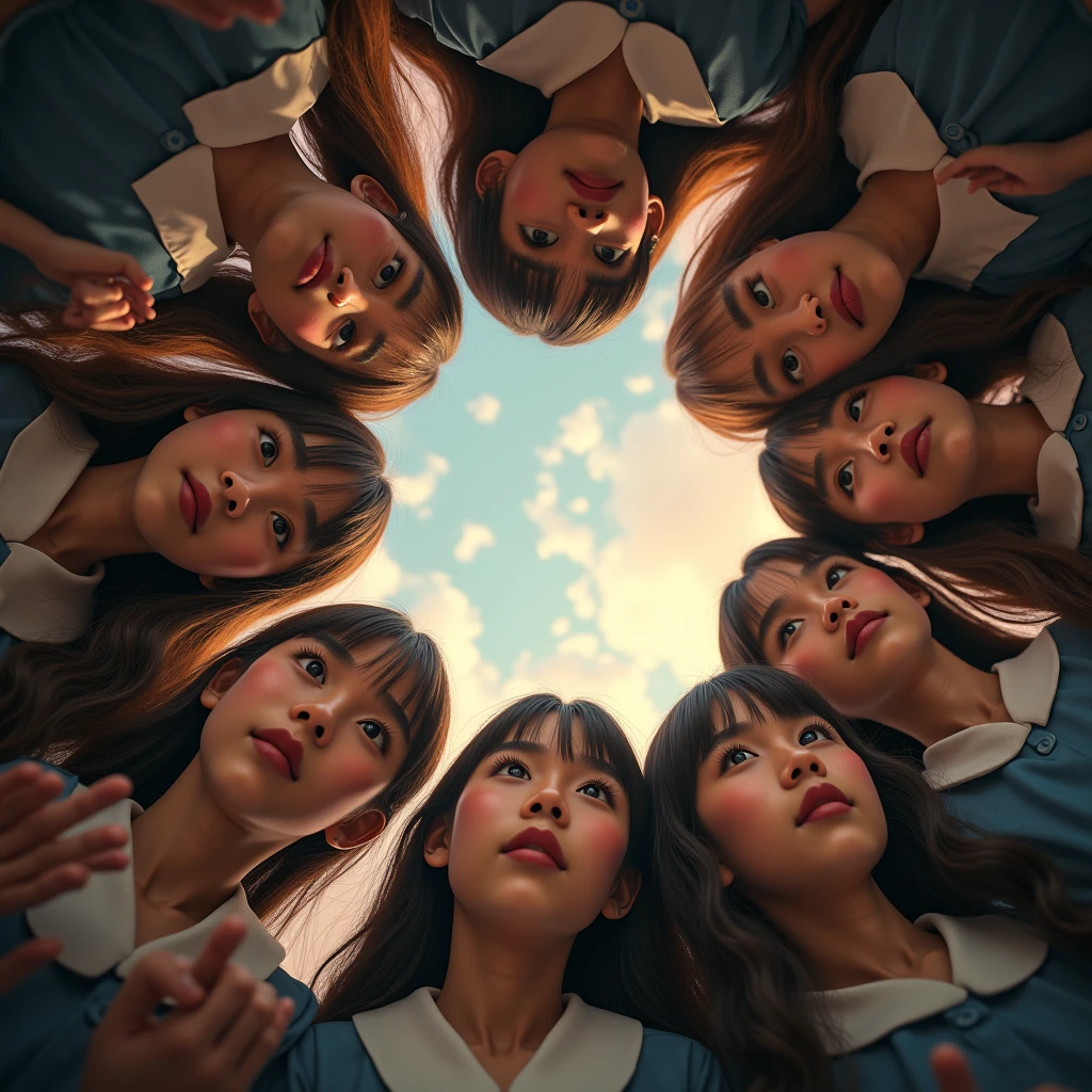 Real Live-Action, (XLabs F.1 Realism LoRA V1), 8K HDR Group photo ...