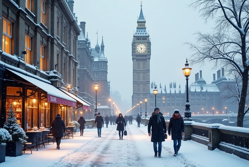 Snowy London - SeaArt AI