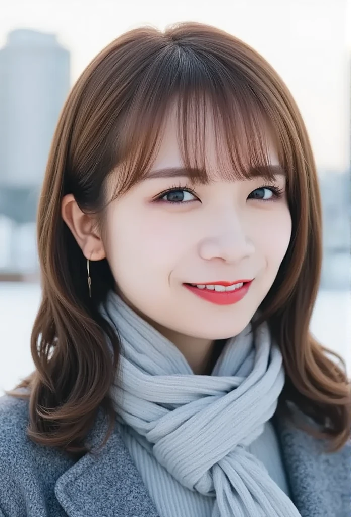 Winter Scenery,((Show only your face 、 face close-up ))、(realistic ...
