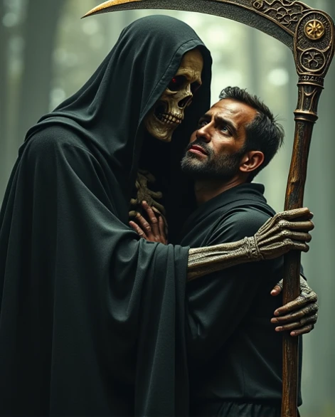 A stunningly detailed 8K/16K ultra-HD wallpaper depicting Death as a ...