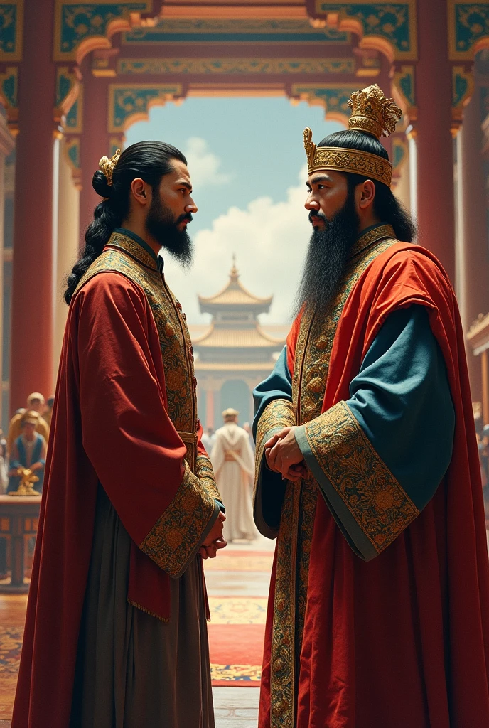 Marco Polo with Kublai Khan - SeaArt AI