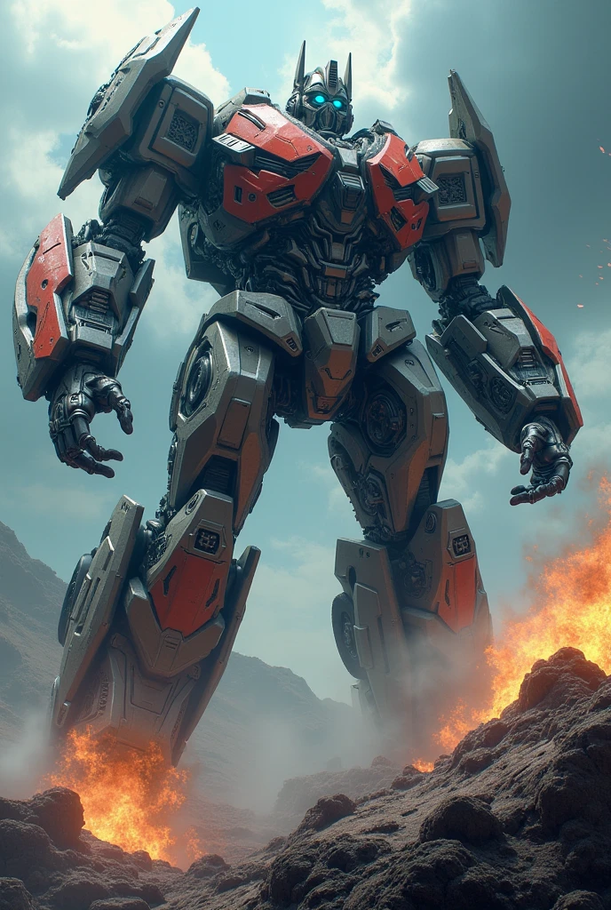 Transformer in space destroying a planet - SeaArt AI