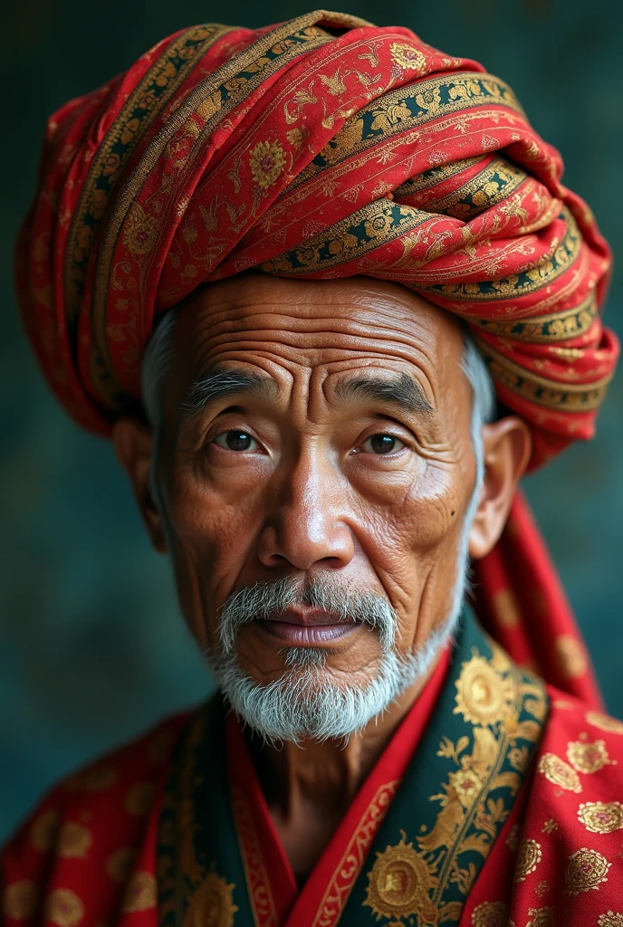 Create an illustration of a Malay man wearing a tengkolok. - SeaArt AI