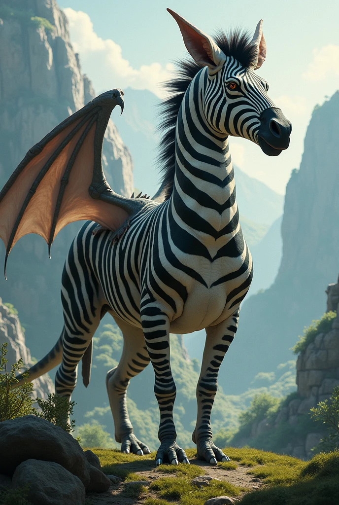 Dragon and zebra mix hybrid - SeaArt AI