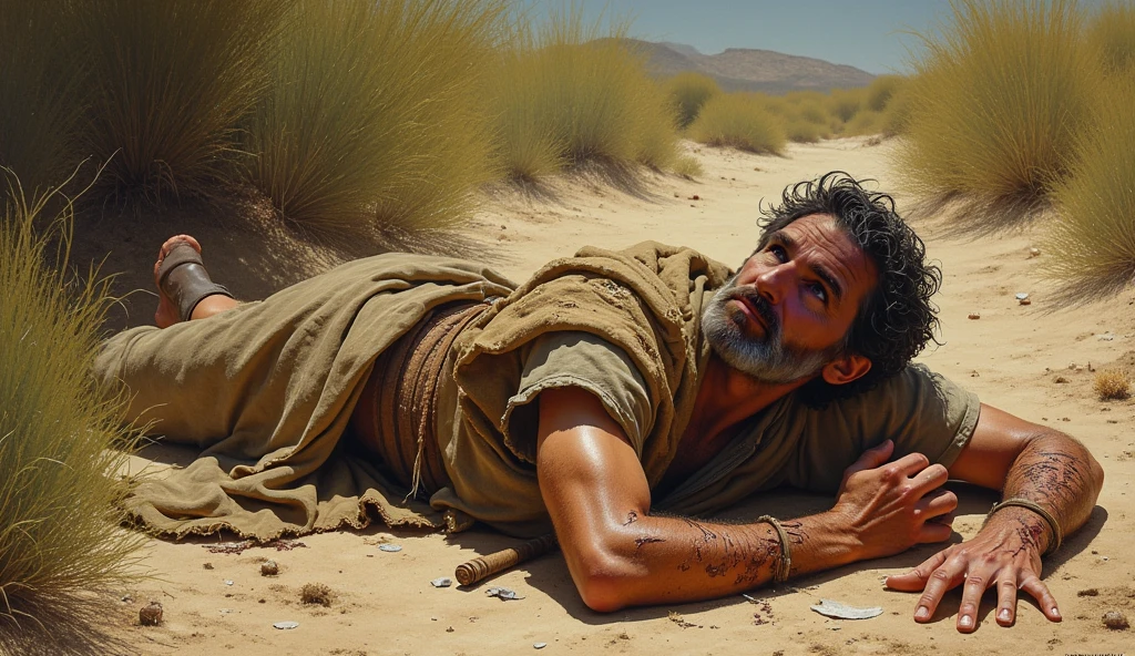 Picture Job, a mature, prosperous man with sun-tanned skin and dark ...