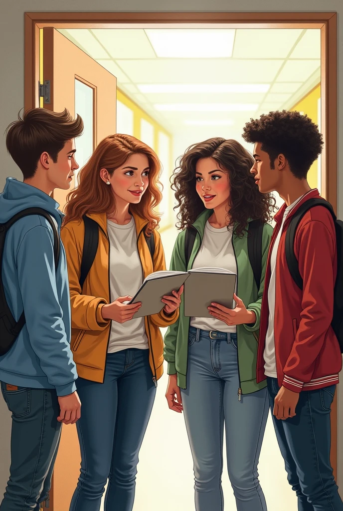 Representative drawing of a group of Adolescents as School Mediators ...