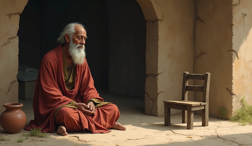 Уединение sageа**: sage, sitting alone in his ashram after the horse ...
