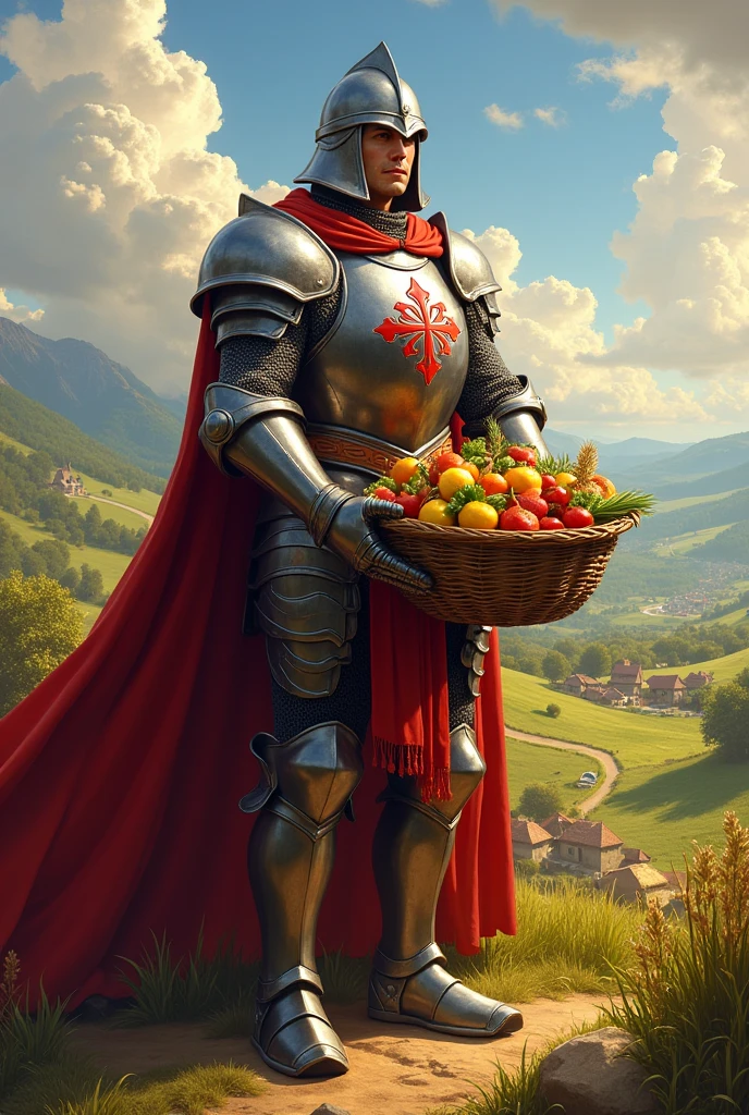 Generate an image of the Knight of the Rose of Lords mobile with a ...