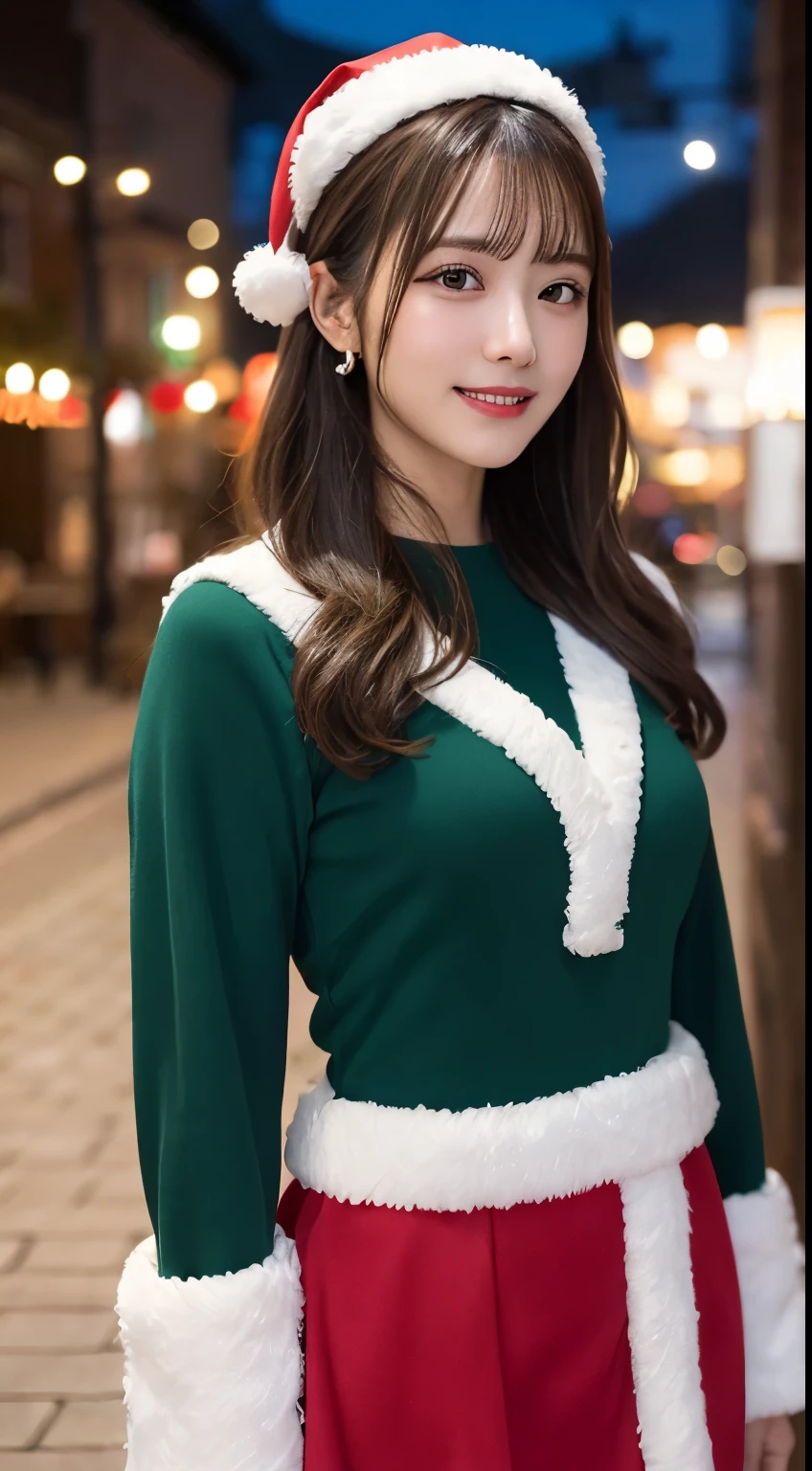 Araffe dressed in a santa claus outfit standing on a sidewalk - SeaArt AI