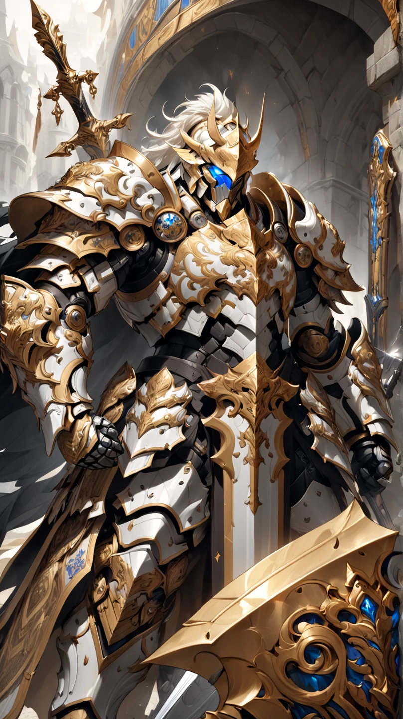 close-up：Wearing armor、 Person with Sword and Shield , Concept map ...