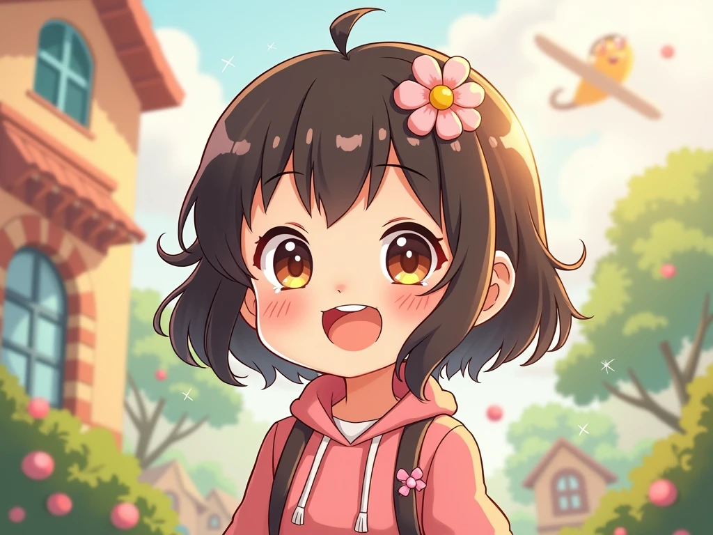 Shizuka happy cartoon pic - SeaArt AI