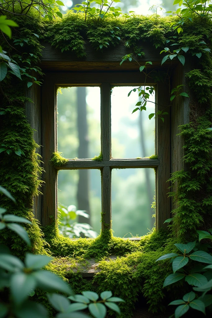 Creating a moss window frame photo - SeaArt AI