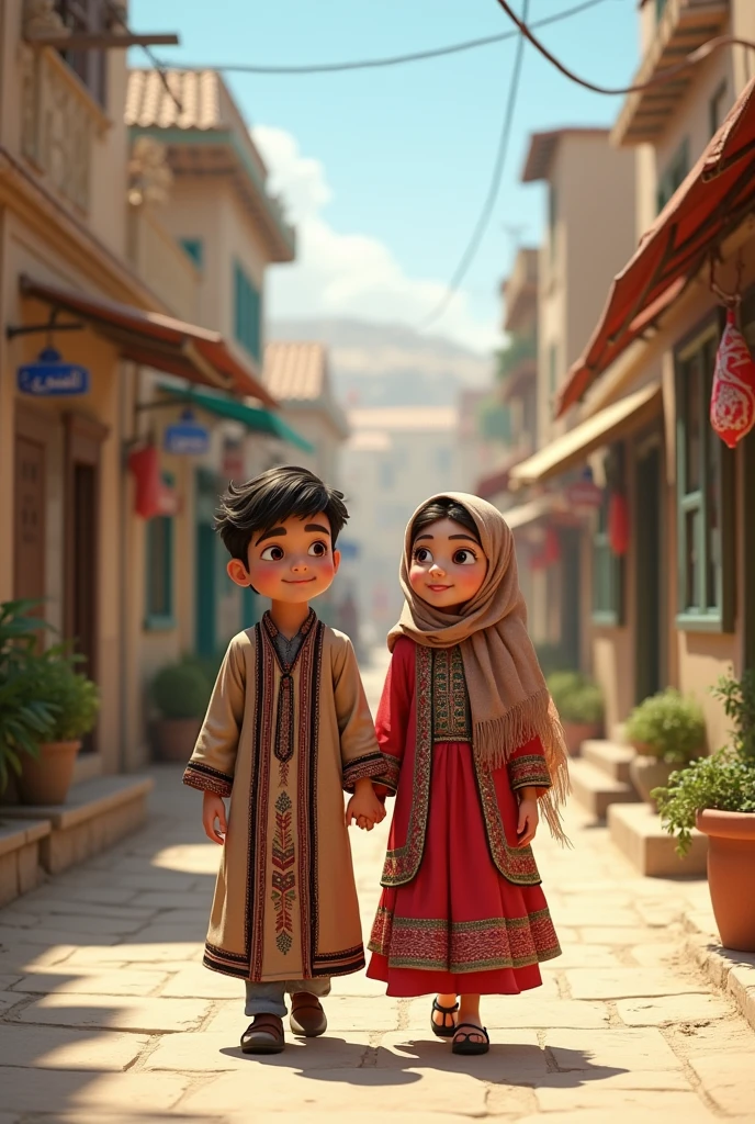Photo A couple of s in Kurdish and Balochi clothes side by side walking ...