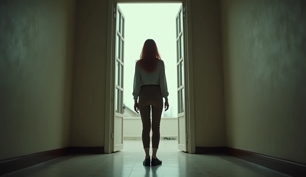 A shot taken from the ground level at a Nadir angle from inside a room ...