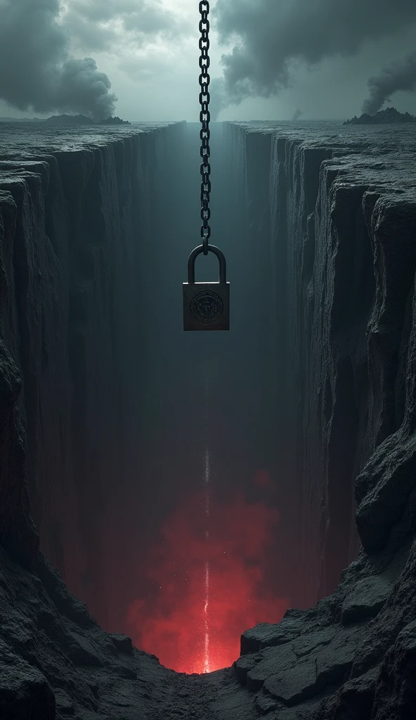Create a dark, awe-inspiring visual of the Abyss as described in the ...