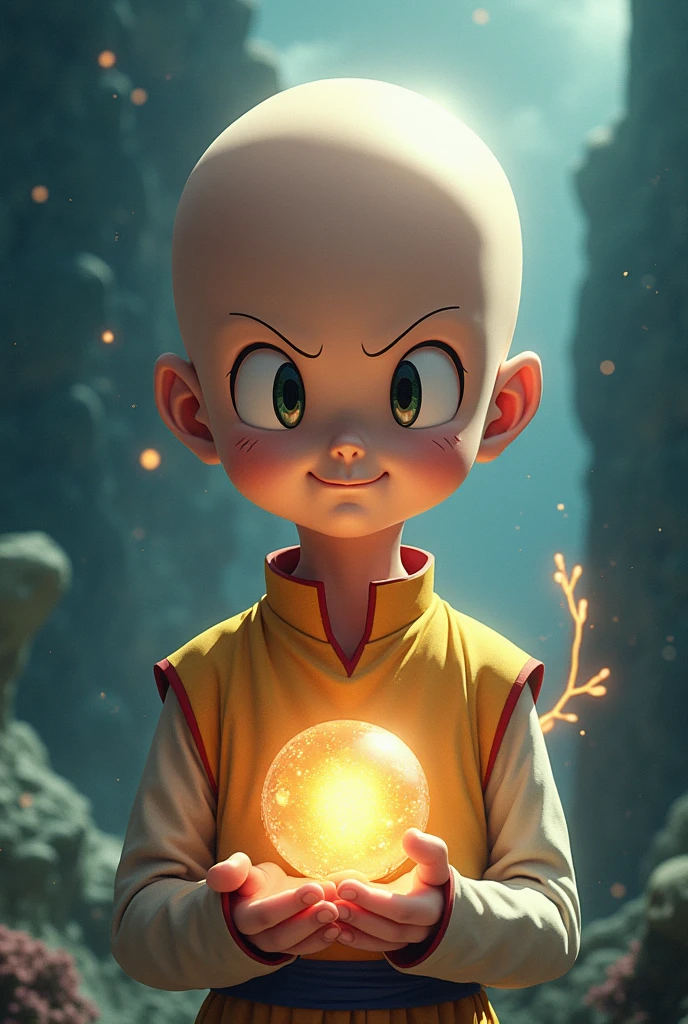 Turn Kuririn's head into a Dragon Ball sphere - SeaArt AI