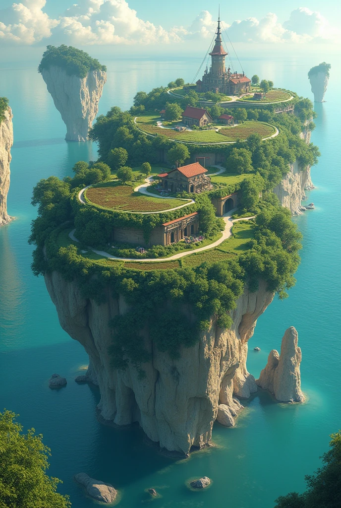 A rural civilization from the year 2145 that lives on floating islands ...