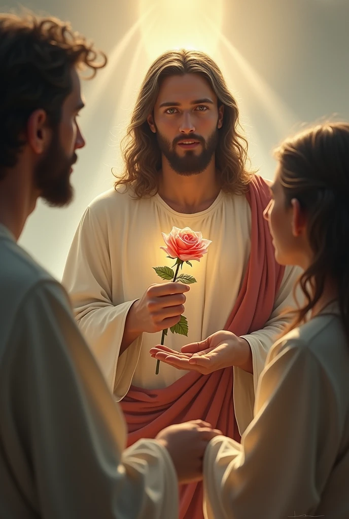 Jesus gives you a rose - SeaArt AI