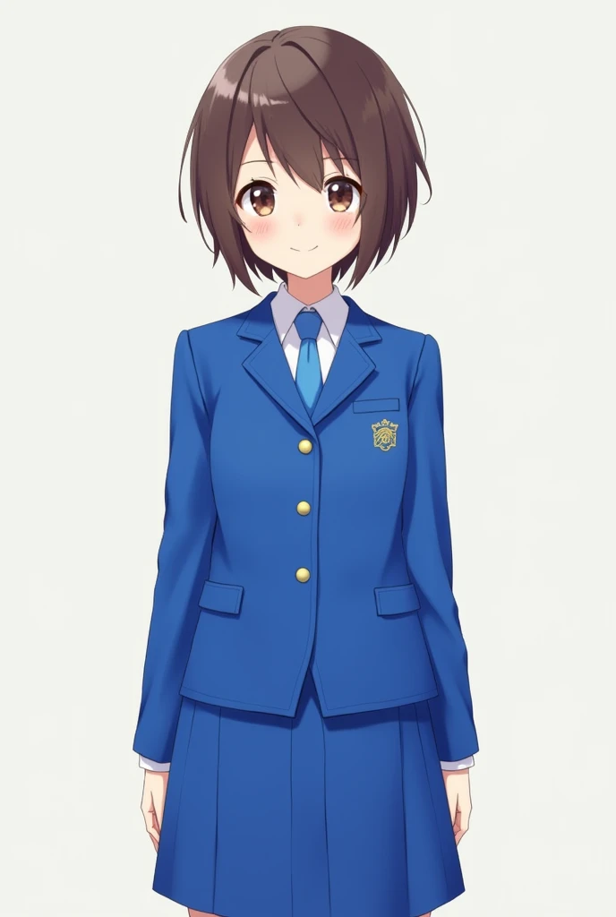 Girl in blue uniform - SeaArt AI