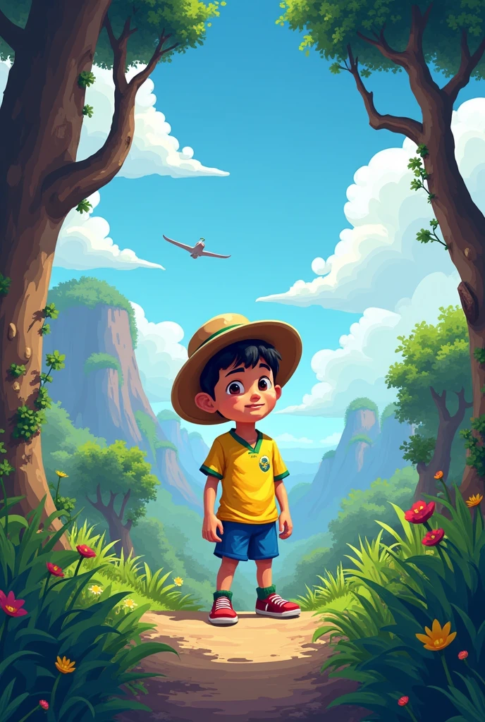 Half pixelated half animation in the written medium Brazilian Boy ...